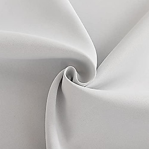 Melodieux Thermal Insulated 100% Blackout Curtain Liner for 84 Inch Long Curtains, Off White/Black, 40 by 80 Inch, 1 Panel, Rings Included
