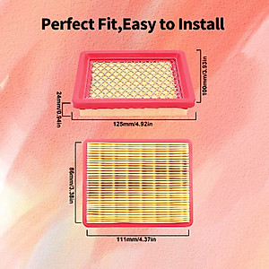 Aouton 951-15245 Air Filter for MTD 751-15245 Cub Cadet 490-200-M065 159cc 1X65 5X65 6X65 8X65 Engines 196cc 5X70 6X70 7X70 SC 700 E Self Propelled Troy-Bilt TB230 Engine Lawn Mower