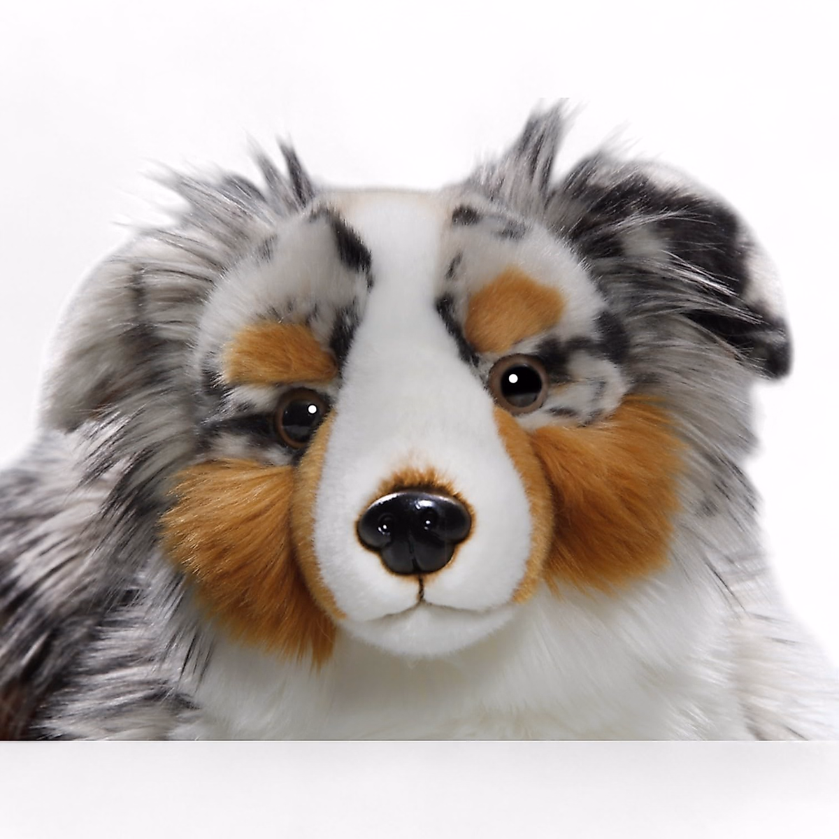 Carl Dick Australian Shepherd Dog Lying 17 inches, 45cm, Plush Toy, Soft Toy, Stuffed Animal 3434