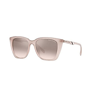 A|X ARMANI EXCHANGE Women's AX4116SU Universal Fit Butterfly Sunglasses, Light Brown Mirrored Silver Gradient, 53 mm