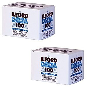 Ilford 1780624 Delta 100 Professional Black-and-White Film, ISO 100, 35mm 36-Exposure (2 Pack)