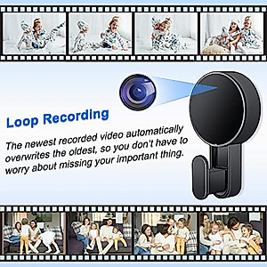 CENGFERDER-JR 64GB Hidden Camera Spy Camera HD 1080P Mini Spy Camera Clothes Hook Nanny Cam, Small Hidden Camera Security Camera with Motion Detection for Home/Office/NoAPP