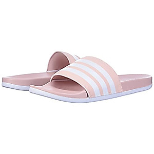 adidas Women's Adilette Comfort Slides Sandal, Vapour Pink/White/White, 8