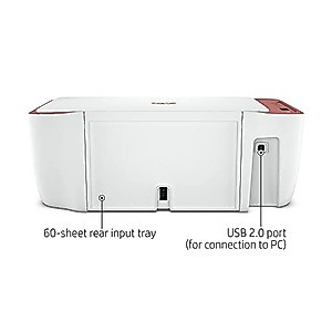 HP DeskJet 2700 Series Wireless Inkjet Color All-in-One Printer - Print Copy Scan Fax - Mobile Printing - WiFi USB Connectivity - Up to 7 ISO PPM - Up to 4800 x 1200 DPI - Cinnamon (Renewed)