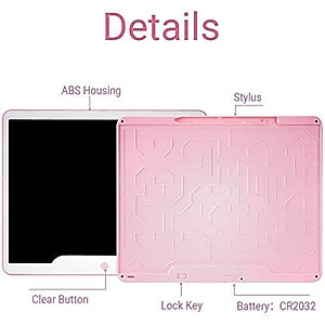 Toddler Toys for 3 4 5 6 7 Year Old Boys Girls Gifts, ScriMemo LCD Writing Tablet 15 Inch Kids Toys Doodle Pad, Reusable Drawing Board for Kids 3 4 5 6 7 8 9 Year Old Boy Girl Birthday Gifts (Pink)