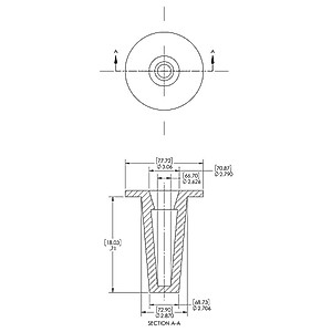 Caplugs T-862 T Series – Plastic Tapered Cap and Plug, 100 Pack, Red LD-PE, Cap OD 2.626" x Plug ID 2.87" Protective Closures, Dust and Moisture Seals, MIL Spec, SAE Fittings, Hydraulic, EZ Remove