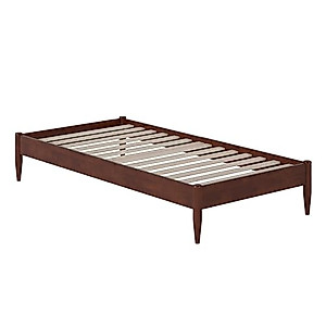 AFI, Pasadena 14" Twin XL Wood Basic Platform Bed Frame, Walnut