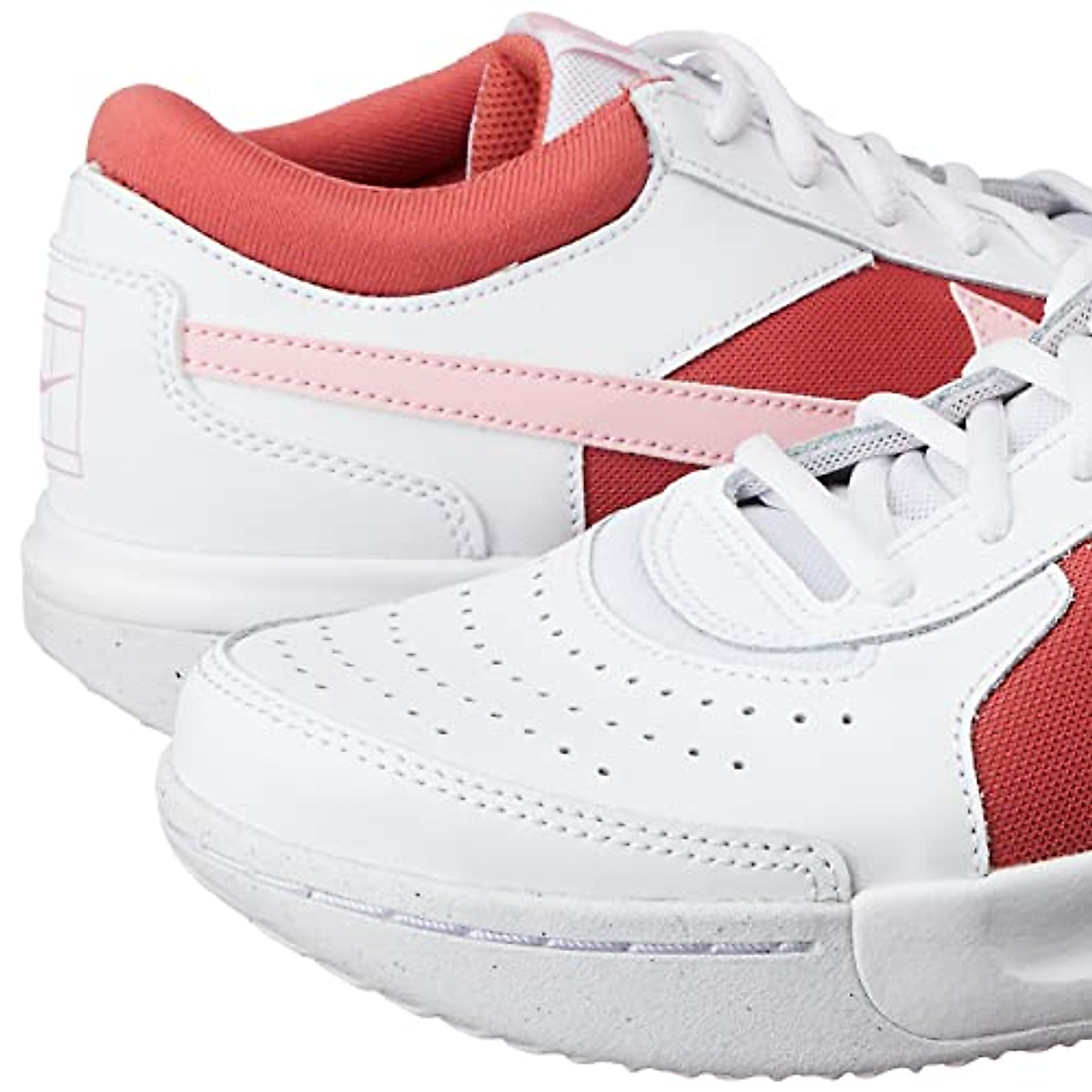 NIKE W Zoom Court Lite 3, Women's Sneaker, White Med Soft Pink Adhoba, 13 AU