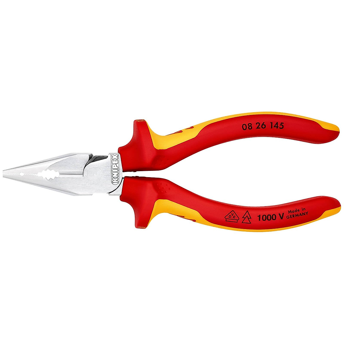 08 26 145 SB Needle-Nose Combination Pliers 5, 71" VDE-Tested In Blister Packaging