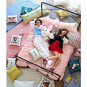 Novogratz By Utica Painted Lips Body Pillow, 20x48, Red