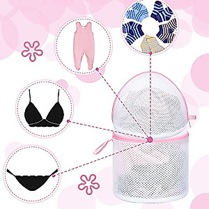 6 Pieces Mesh Laundry Bags Mesh Wash Bags with Bra Washing Bags for Laundry Lingerie Bags for Washing Delicates Bag for Washing Machine Laundry Mesh Bag for Blouse Garment Hosiery Sock Underwear