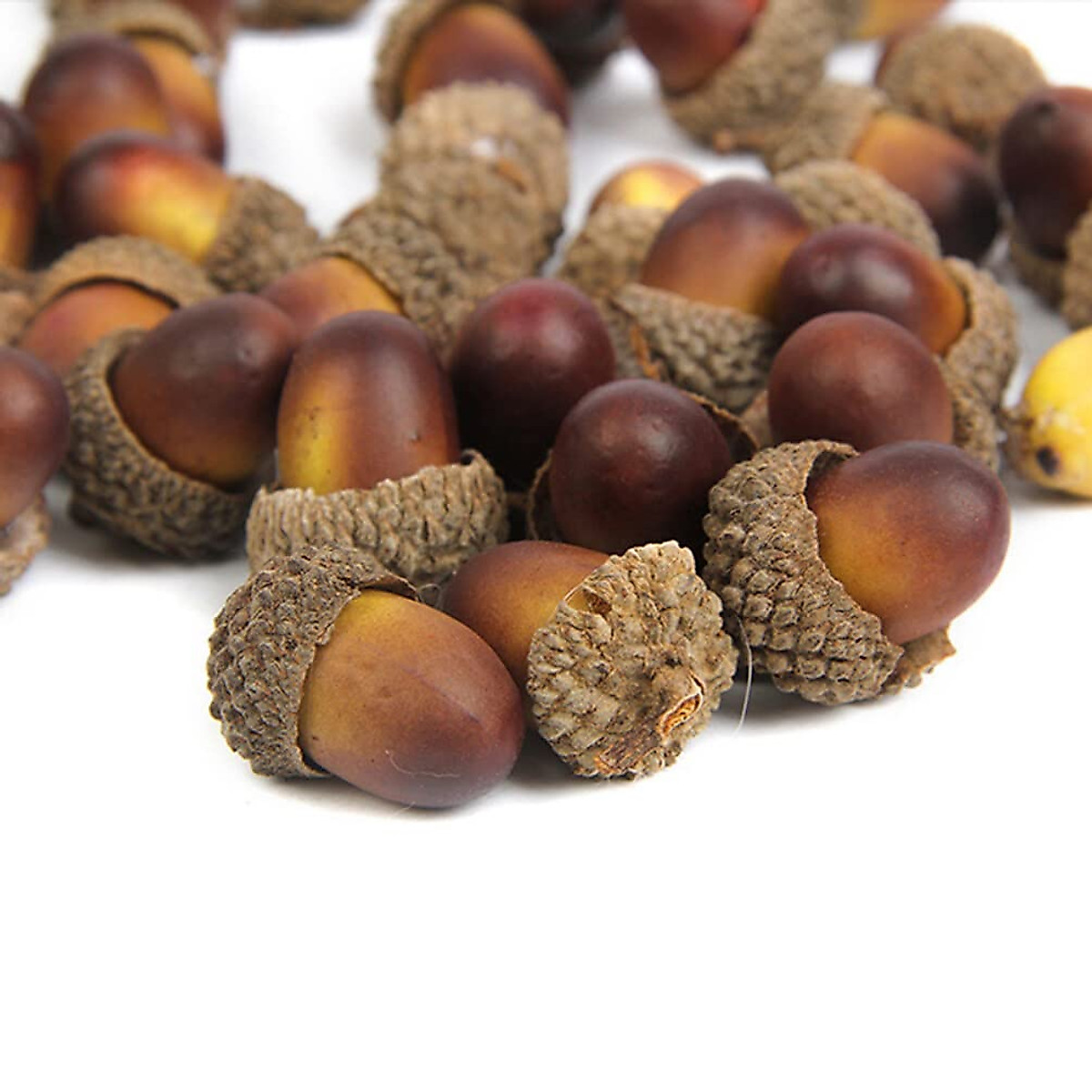 Artificial Acorns, 60 PCS Lifelike with Acorn Cap with Natural Acorn Cap Simulation Mini Acorns for DIY Craft Filler Home Party Favor Supplies