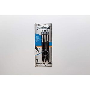 INC JUSTRIGHT 1.0 mm HYBRID INK RECTRACTABLE PENS,ADVANCED HIBRID INK SYSTEM.