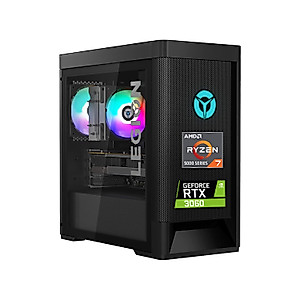 Lenovo Legion Tower 5 Gaming Desktop, AMD Ryzen 7 5700G (Beat i7-12650H), GeForce RTX 3060 LHR Graphics, 32GB RAM, 1TB PCIe SSD + 2TB HDD, HDMI, DP, Wi-Fi 6, Wired Keyboard & Mouse, Windows 11 Home