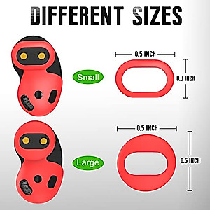 Ear Tips for Galaxy Buds Live, [8 Pairs] Eartips Accessories Compatible with Samsung Galaxy Bud Live Anti-Slip Sound Leakproof Ear Tip Silicone Cover Wing (Red)