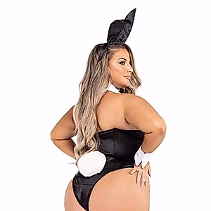 Women's Plus Black Playboy Bunny Costume 1X