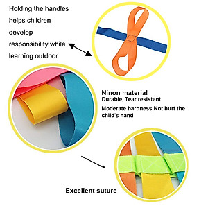 Lainrrew Walking Rope, Children Safety Walking Rope with 12 Colorful Handles Outdoor Safety Daycare Rope for Preschool Daycare Kindergarten School Kids Children (Blue)