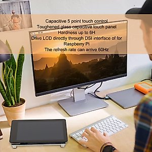 Septpenta Capacitive Touch Screen, 5 Point Touch Control 6H Hardness 60HZ Quick Response 2.8in IPS Touch Display, DSI Interface Control Backlight Brightness 480X940 for OS