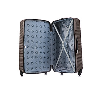 InUSA ROYAL Hardside Spinner Luggage with Ergonomic Handles | Spacious Travel Suitcase with Four Spinner Wheels and Studs | 32 Inch Extra Large Spinner Luggage | Brown