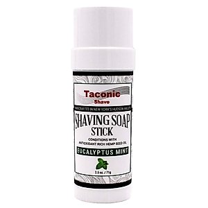 Taconic Shave Shaving Soap Stick with Antioxident Rich Seed Oils for a smooth shave (Eucalyptus Mint)