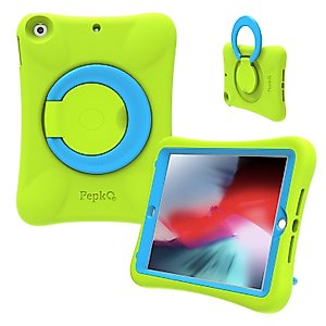 PEPKOO Kids Case for iPad 9.7 2017/2018 - Lightweight Shockproof Handle Stand Rugged Cover for Apple iPad 6th Generation/5th Gen/Air/Air 2 (Green)