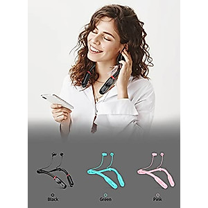 Gemercy Wireless Earbuds Bluetooth Headphones Neckband: 100H Ultra-Long Playtime Headset with Microphone | Bluetooth 5.1 Earphones with Superior Stereo Sound | Magnetic Ear Buds | IPX5 Waterproof