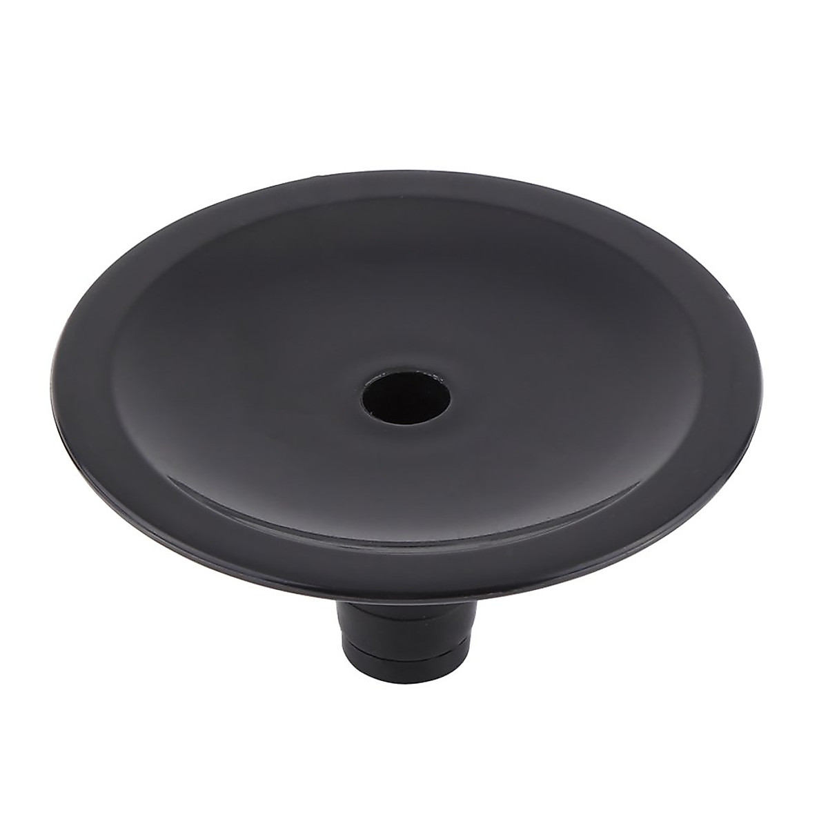 Walfront 6Pcs Bottle Top Stem, 3.15 x 3.15 x 1.57 Glass Beer Bottles Top Holder for Crafts,Wine Bottles Top Stems Base Stand Rubber(Black)