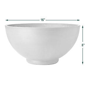Arcadia Garden Products PSW K40C Simplicity Round Bowl, 16 by 8-Inch, Chocolate