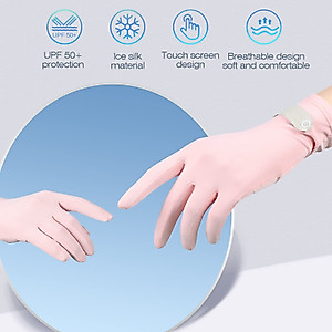 Zhanmai 3 Pairs UV Protection Gloves Women, Sunscreen Gloves, Summer Sun Protection Gloves, Full Finger Touchscreen for Golf Driving Riding Fishing Hiking