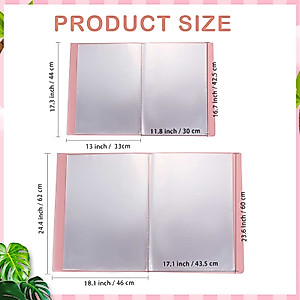 2 Pieces Diamond Art Painting Storage Book A2 A3 30 Pages Diamond Art Portfolio Folder Pink Art Binder for Presentation Artwork Report Photo Album, 17.3 x 13 Inch, 24.4 x 18.1 Inch