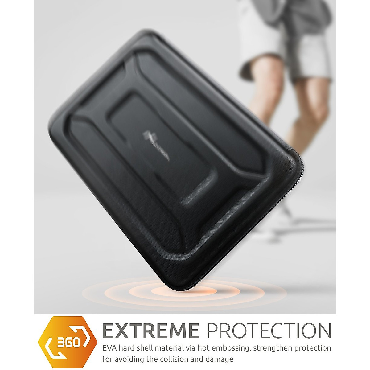 Protective Laptop Case: 13 - 13.3 Inch Computer Carrying Sleeve for 2018 New MacBook Air, Pro, Microsoft Surface or Chromebook - Padded, Waterproof and Shockproof Hard Lap Top Cover Cases – Black