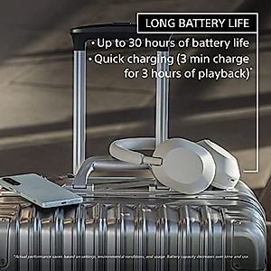 Sony WH-1000XM5 Wireless Industry Leading Noise Canceling Headphone (Silver) Bundle with XB100 Compact Bluetooth Wireless Speaker and Microfiber Cloth