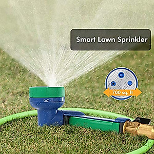 RESTMO Swivel Hose Nozzle, 2-in-1 Hybrid Garden Hose Nozzle and Lawn Sprinkler, Water Hose Sprayer with Adjustable Twisting Spray Head and Self-Lock Trigger, High Pressure Jet and Reduce Hand Fatigue