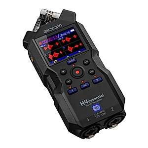 Zoom H4essential New H4n 4-Track Recorder with Ritz Gear Professional Video, Cinema and Broadcasting Shotgun Microphone for Indoor & Outdoor Film, Interview & Studio Complete Recording Kit (Black)