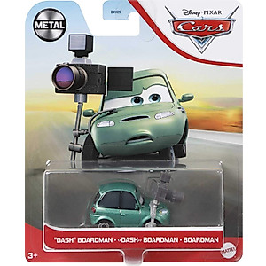 Disney Cars Dash Boardman, Miniature, Collectible Racecar Automobile Toys Based on Cars Movies, for Kids Age 3 and Older, Multicolor