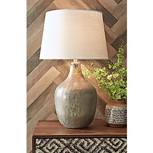 Signature Design by Ashley Mari Contemporary 27.75" Mercury Glass Table Lamp, Gray & Gold