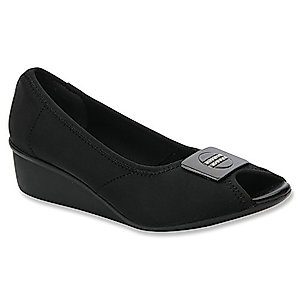 Ros Hommerson Eloise - Women's Comfort Wedge Black Stretch - 8.5 Narrow