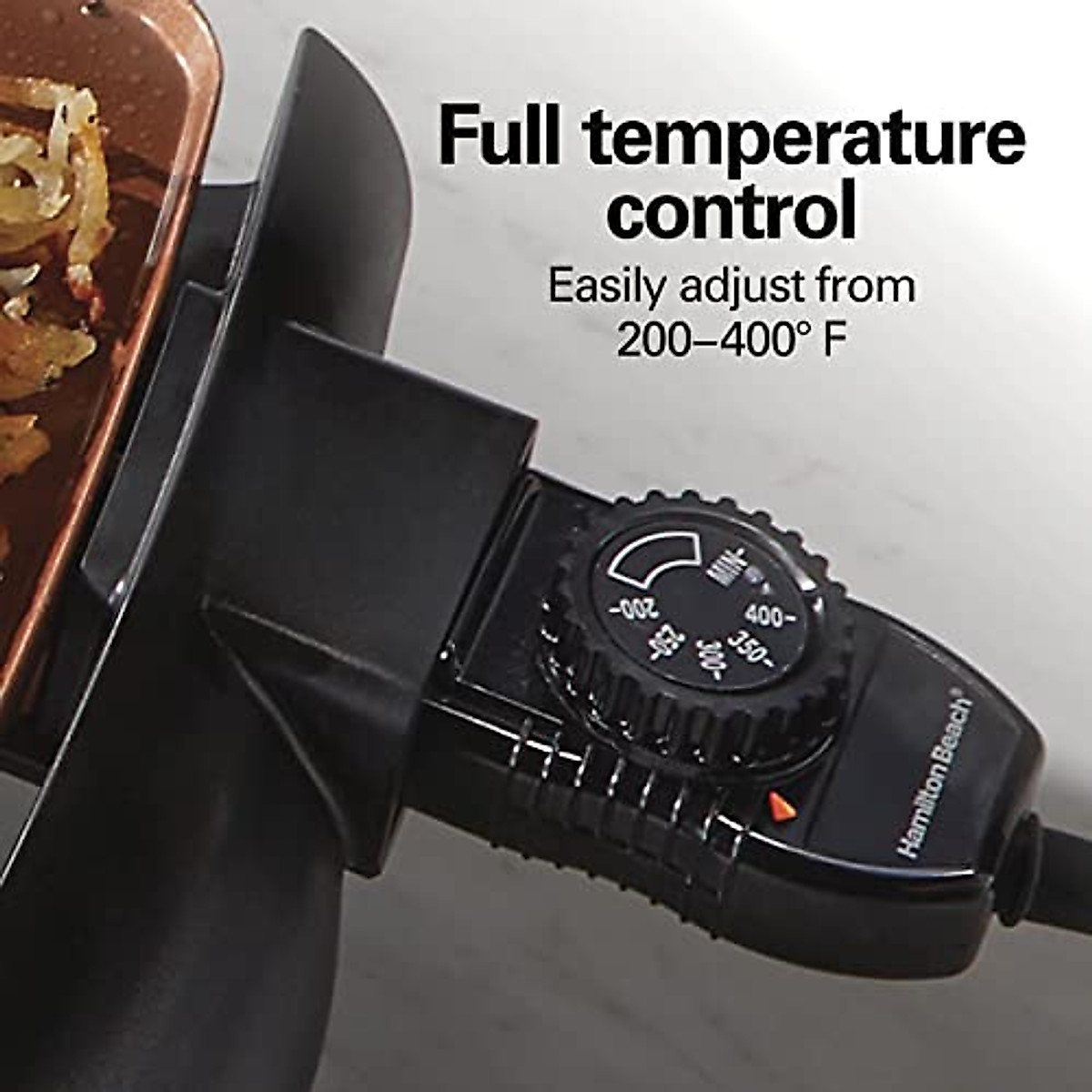 Hamilton Beach 38518R Durathon Ceramic Griddle, 200 sq. in, Black