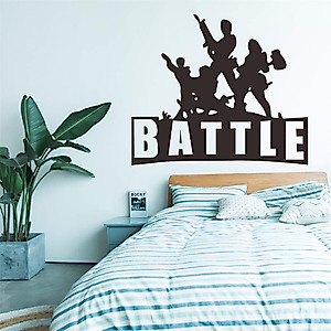 SITAKE Game Room Decor, “Battle” Boys Room Decorations for Bedroom, Kids Wall Decor and Wall Stickers for Playroom, 22.0 x 18.1 Inch