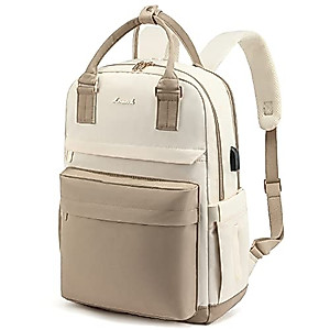 LOVEVOOK Laptop Backpack for Women 14 Inch Laptop Bag with USB Port, Fashion Waterproof Backpacks Teacher Nurse Stylish Travel Bags Vintage Daypacks for College Work