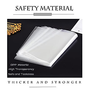 Docvania 200pcs 6X6 Clear Resealable Cello/Cellophane Bags Self Sealing Plastic Poly Bags for Bakery,Candle,Soap,Cookie,Gift,Prints,Photos,Cards