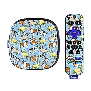 MightySkins Skin Compatible with Roku Ultra HDR 4K Streaming Media Player (2020) - Puppy Party | Protective, Durable, and Unique Vinyl Decal wrap Cover | Easy to Apply | Made in The USA