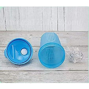 Shaker Bottle A Small Pure Plum Purple 12Oz/400ml w. Measurement Marks & Stainless Whisk Blender Mixer Ball,BPA Free,Made of PP5,-4~248 °F,Perfect for Nutrition/Protein/Keto/Juice Powder Shaking