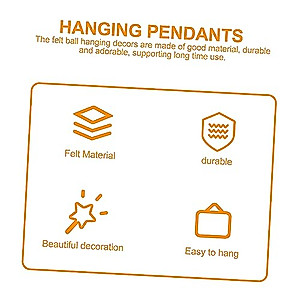 Gadpiparty 3pcs Christmas Felt Balls Mantel Garland Office Decor Nursery Decor Christmas Tree Decorations Christmas Tree Ornament Christmas Tree Hanging Ornament Decorative Pendants Red