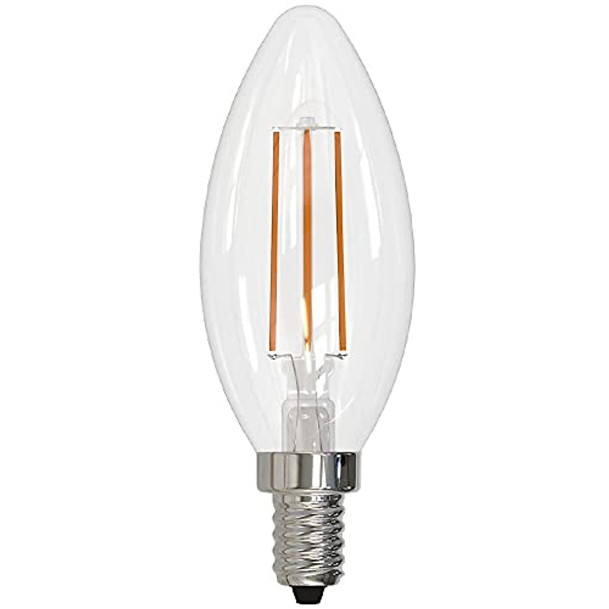 Bulbrite (Pack of 10) 776627 LED Filament Light Bulb, E12 Candelabra Base for Use in Chandeliers, Pendants and Sconces, 3000k Soft White Light, 5 Watts 500 Lumens, Fully Dimmable 10-Pack