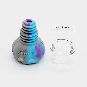 KUVIS Silicone Wax Straw with Glass Bowl Multi-use