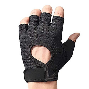 Wujiapo Dragon Breathable Mountain Bike Sports Gloves for Cycling,Hiking and Other Fitness Sports (Black, L)