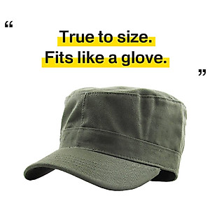 KBETHOS KBK-1464 OLV S Cadet Army Cap Basic Everyday Military Style Hat (Now with STASH Pocket Version Available)