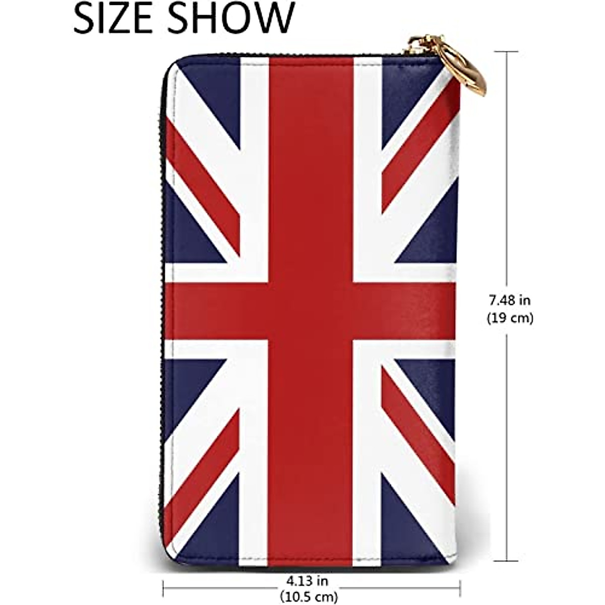 Union Jack British Flag Leather Wallet Long Clutch Purse Fashion Wristlet Handbag