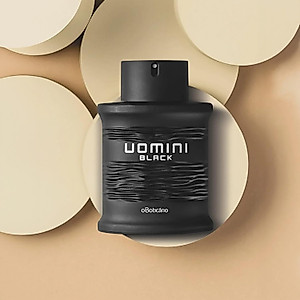 O Boticario UOMINI BLACK Cologne for Men, Long Lasting Premium Cologne for Men, 100ml